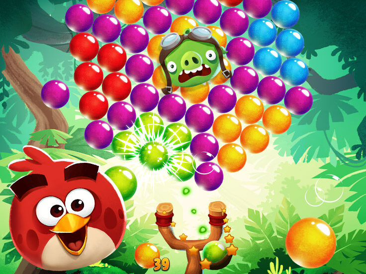 Angry bird bubble shooter store