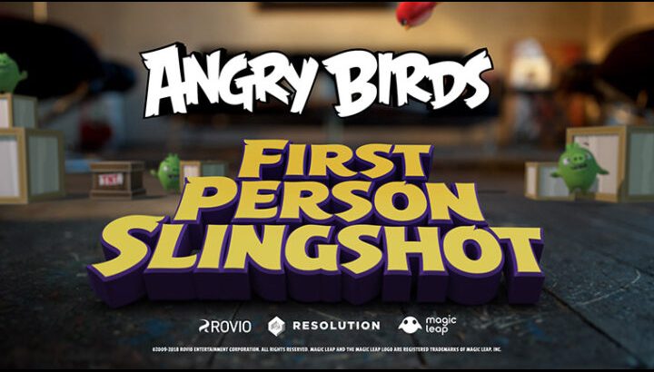 Fling birds in mixed reality in “Angry Birds FPS: First Person ...